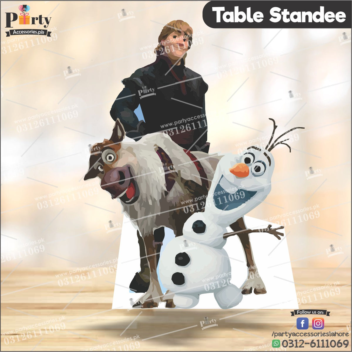 Frozen elsa theme decoration |Table standing character cutouts ...