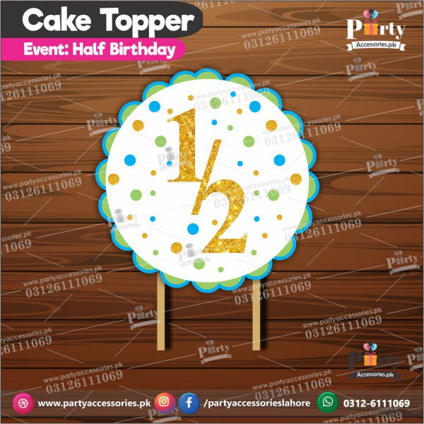 Half birthday celebration party | Card Cake topper for baby boy ...