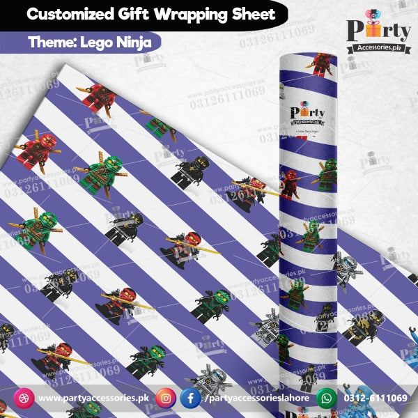 Gift wrapping sheets for Ninjago theme birthday party – PartyAccessories.pk