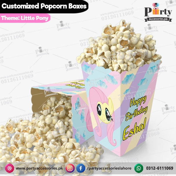 Customized Popcorn boxes for Little Pony themed birthday party ...