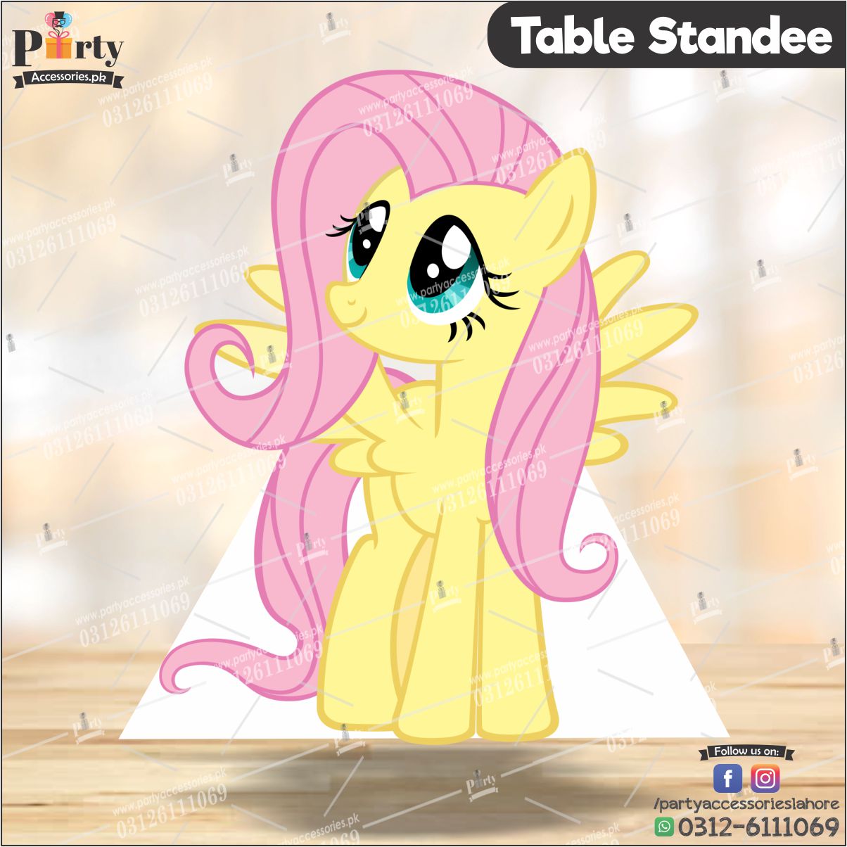 Customized Little Pony theme Table standing character cutouts ...