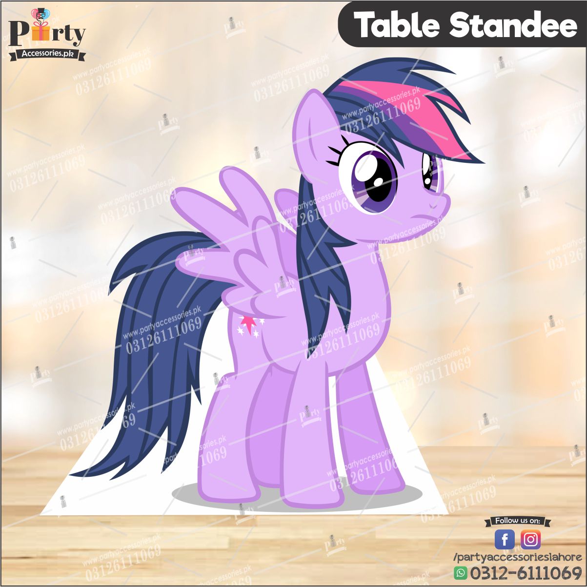 Customized Little Pony theme Table standing character cutouts ...