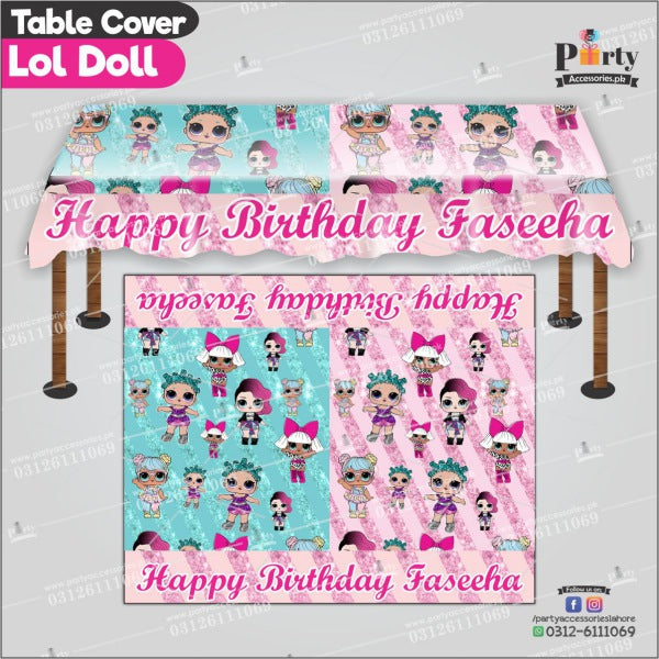 Customized LOL doll Theme Birthday table top sheet – PartyAccessories.pk