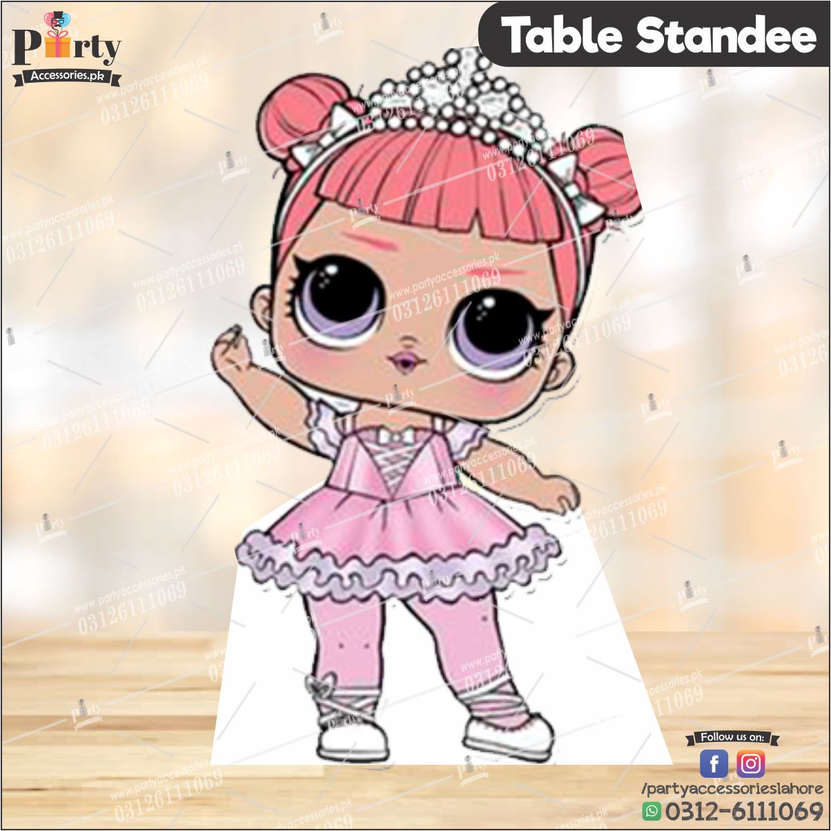 Customized LOL doll theme Table standing character cutouts ...
