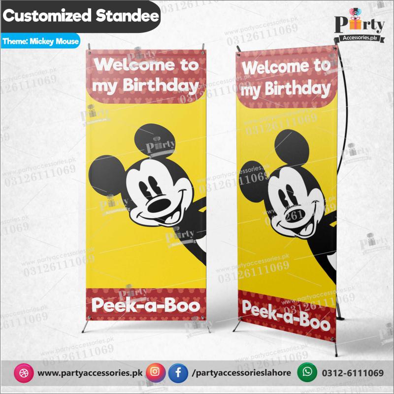 Mickey Mouse Welcome Standee: 100% Customizable Birthday Decoration ...
