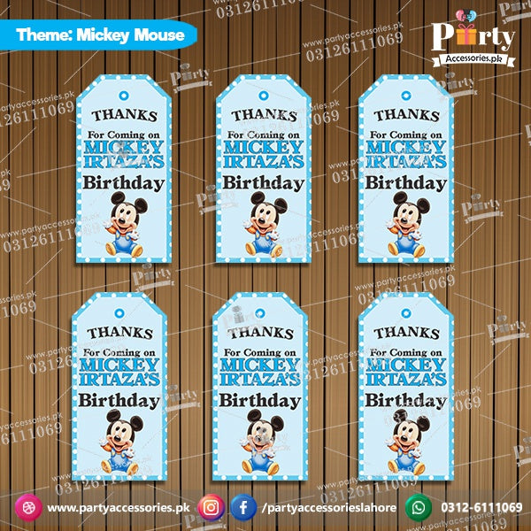 Mickey Mouse Gift Tags: 6-Pack for Magical Celebrations ...