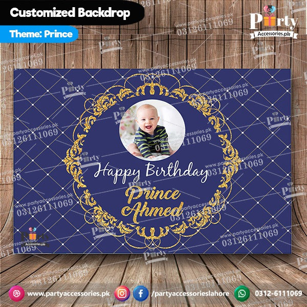Customized Prince Theme Birthday Backdrop – PartyAccessories.pk
