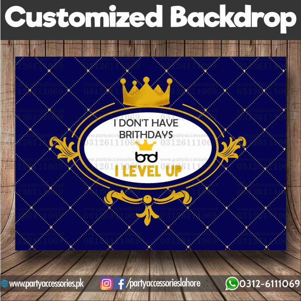 Customized Prince Theme Birthday Backdrop – PartyAccessories.pk