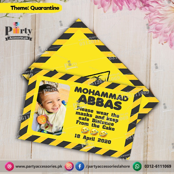 Customized Quarantine theme Party Invitation Cards – PartyAccessories.pk