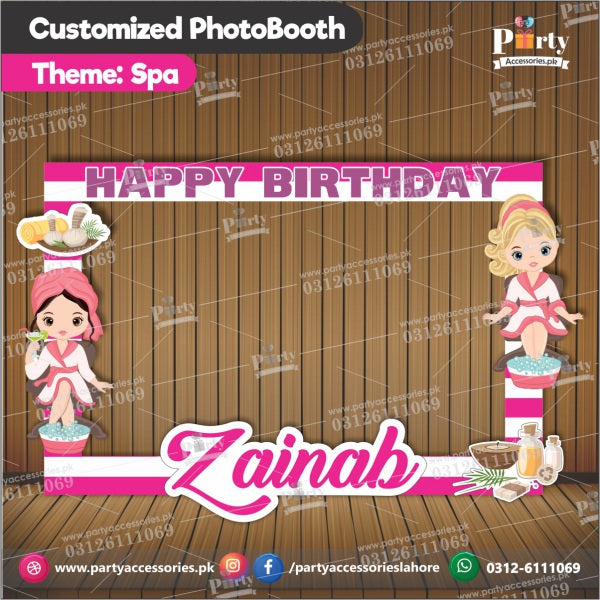 Customized Photo Booth / selfie frame for Spa theme party ...