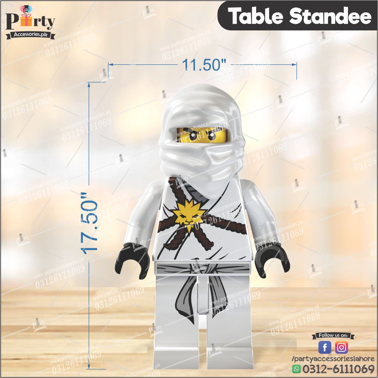 Customized Ninjago theme Table standing character cutouts ...