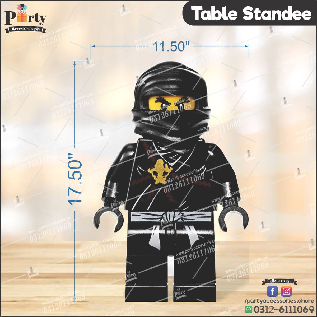 Customized Ninjago theme Table standing character cutouts ...