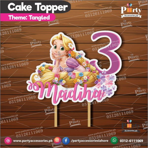 Tangled Rapunzel theme birthday theme | Customized cake topper ...